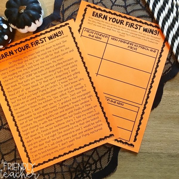 Bat Cave Reading Skill Challenge - The Friendly Teacher