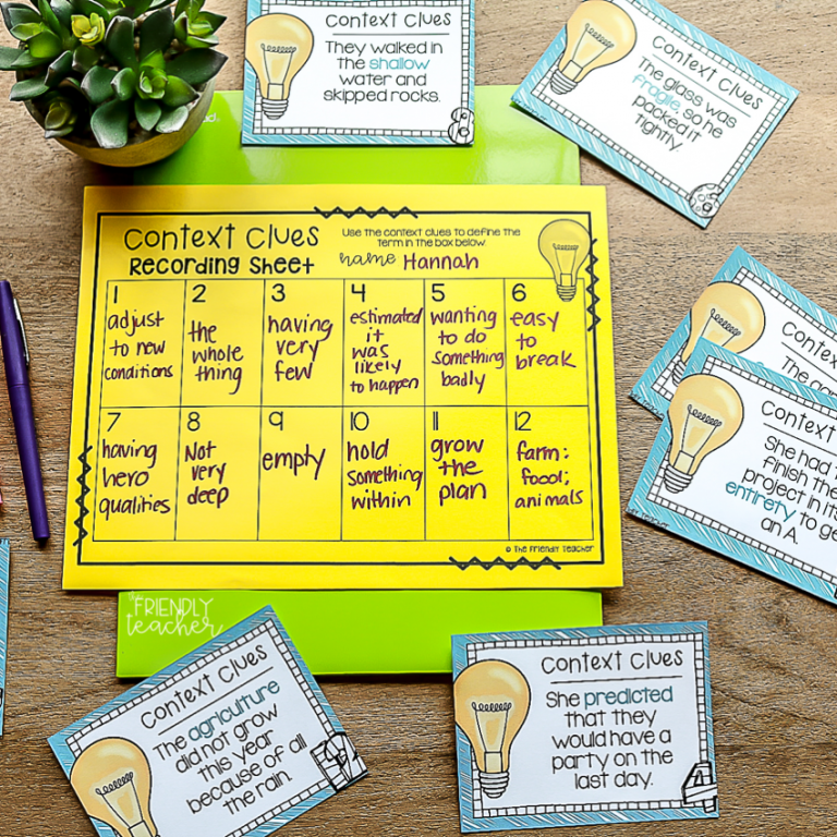 How to Teach Context Clues - The Friendly Teacher